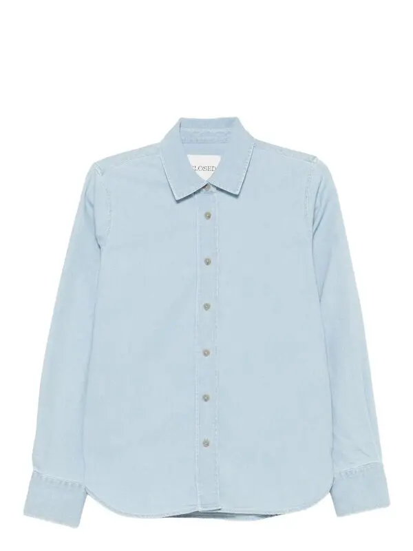 Closed Cotton Shirt - Sky Blue