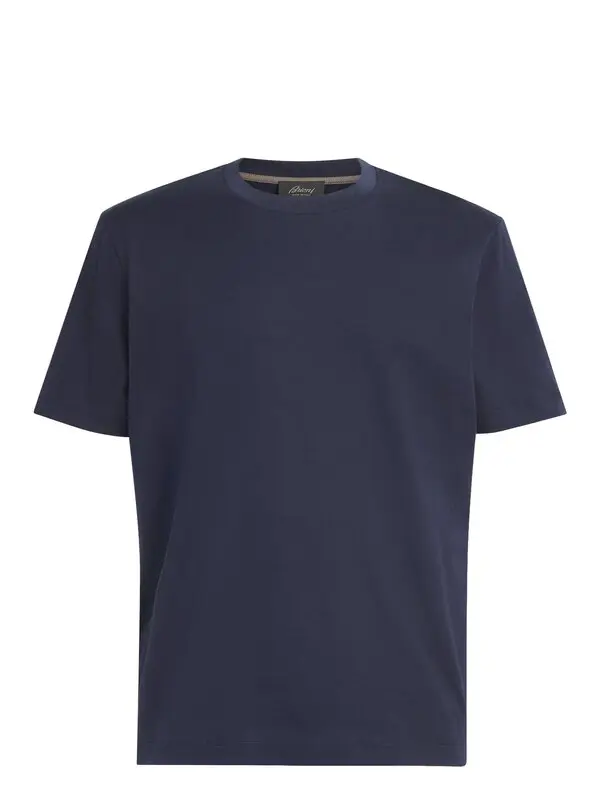 Brioni Cotton Short-sleeve T-shirt - Blue