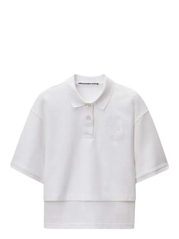 Alexander Wang Oversized High-low Polo Top - White