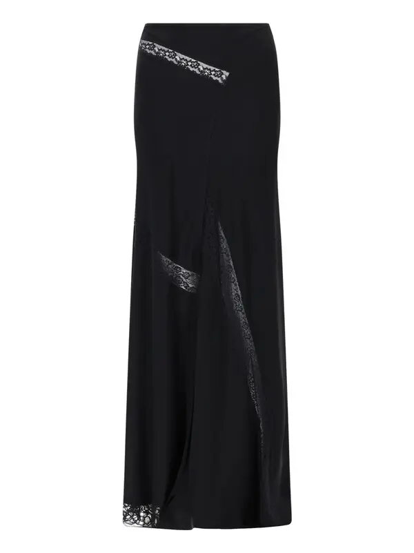MSGM Skirt With Lace Detailing - Black