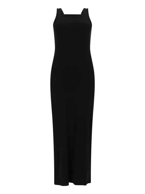 MSGM Viscose Long Dress - Black