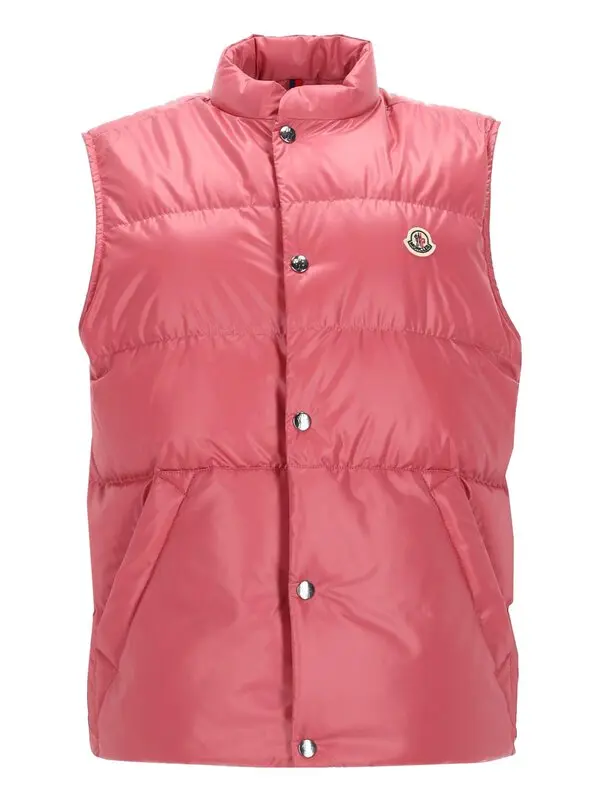 Moncler Gilet "restigo" With Logo - Pink