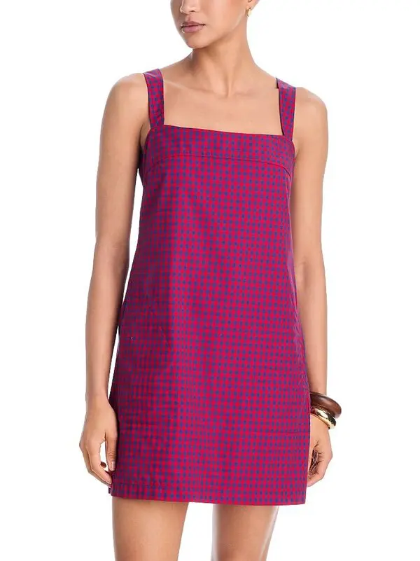 Simkhai Sloan Mini Dress - Scarlet Midnight Gingham