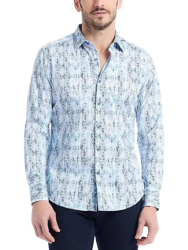 Robert Graham Alahmar Abstract Pattern Shirt - Light Blue