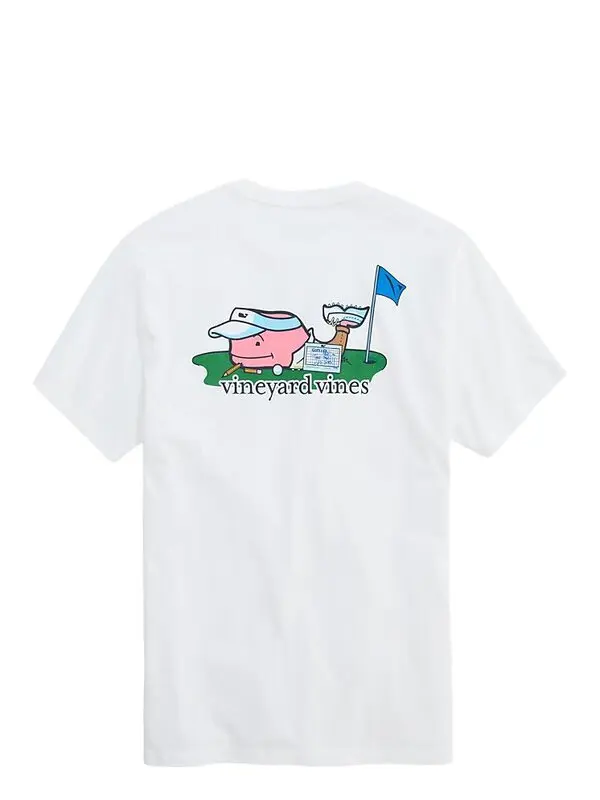 Vineyard Vines Golf Whale Pocket T-shirt - White Cap