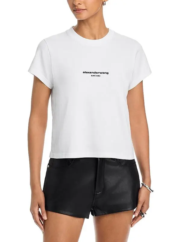 Alexander Wang Shrunken Short Sleeve Tee - White