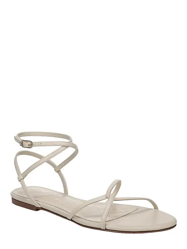 Sam Edelman Ellina Strappy Flat Sandals - Modern Ivory