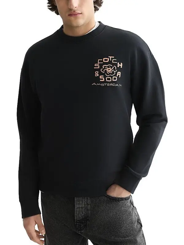 Scotch & Soda Artwork Relaxed Fit Sweatshirt - Meteorite