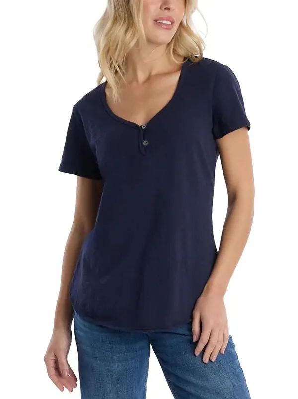 WILT CLOTHING Henley Short Sleeve Tee - Naval Academy