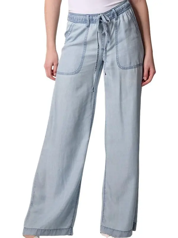 BLUE REVIVAL Scarlett Drawstring Utility Wide Leg Jeans - Brussels
