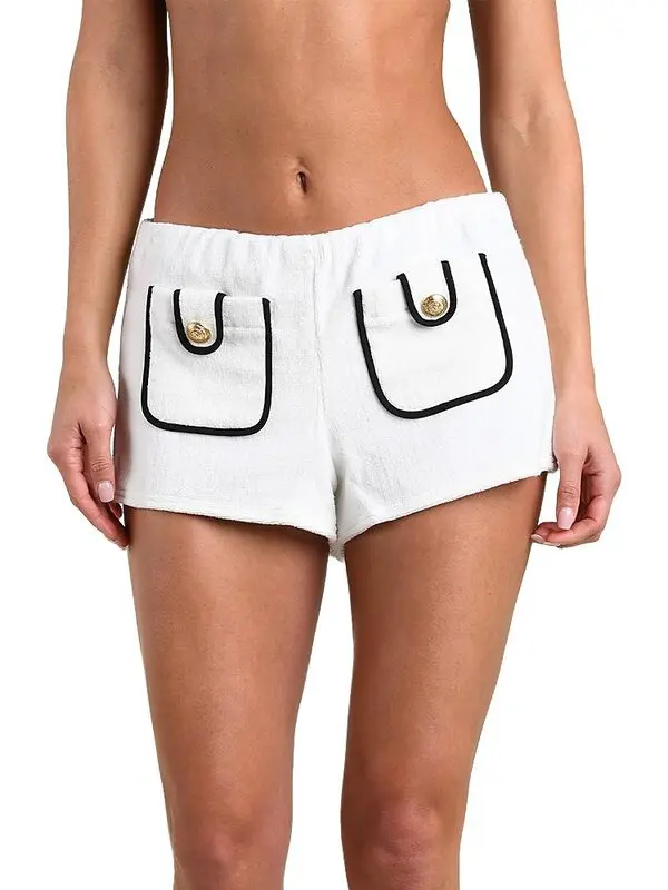 L'Agence Amiya Cover Up Shorts - White