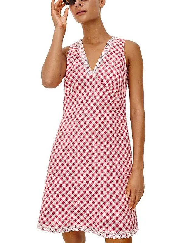Rails Bex Linen Gingham Mini Dress - Picnic Check