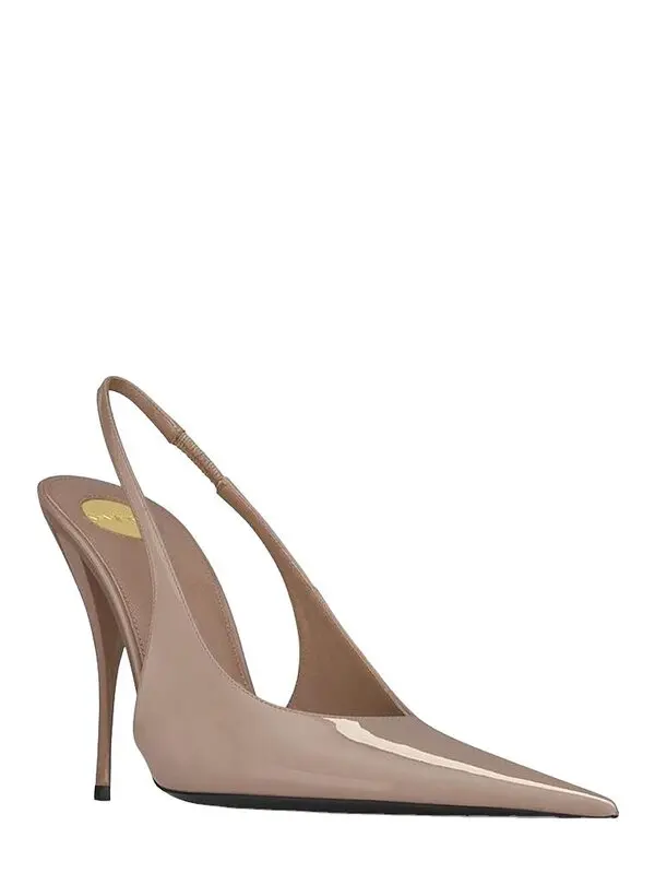 Saint Laurent P. A.r. I.s. Slingback Pumps - Concrete