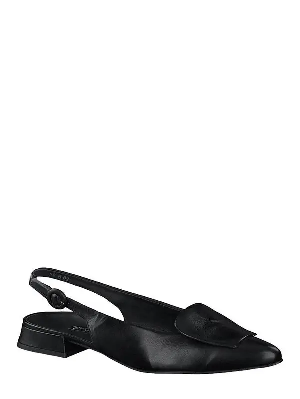 Paul Green Viola Slingback Flats - Black Leather