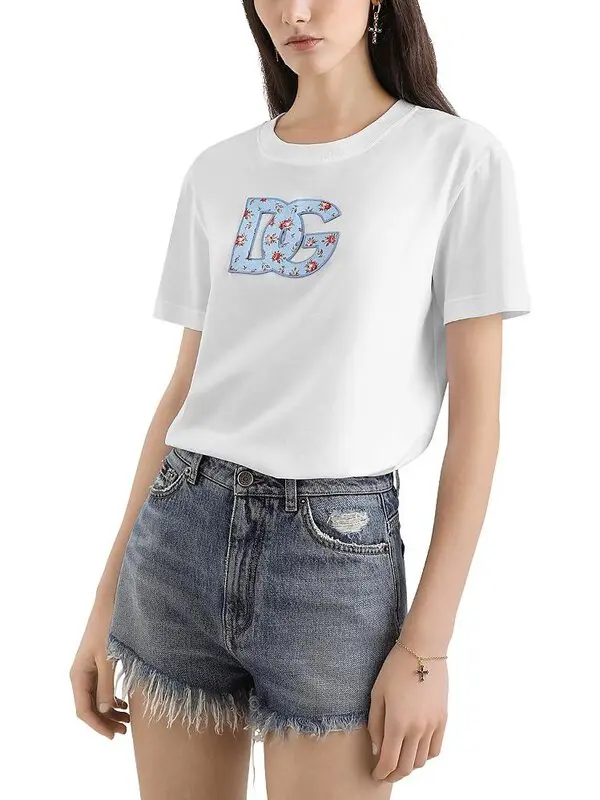 Dolce & Gabbana Dg Print Jersey T-shirt - Optical White