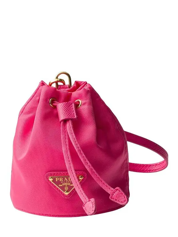 Prada Mini Icon Re-nylon Keychain Charm - Pink