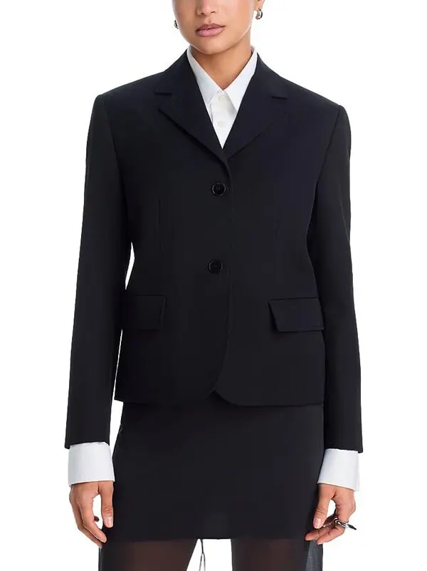 JIL SANDER Slim Cropped Blazer - Black