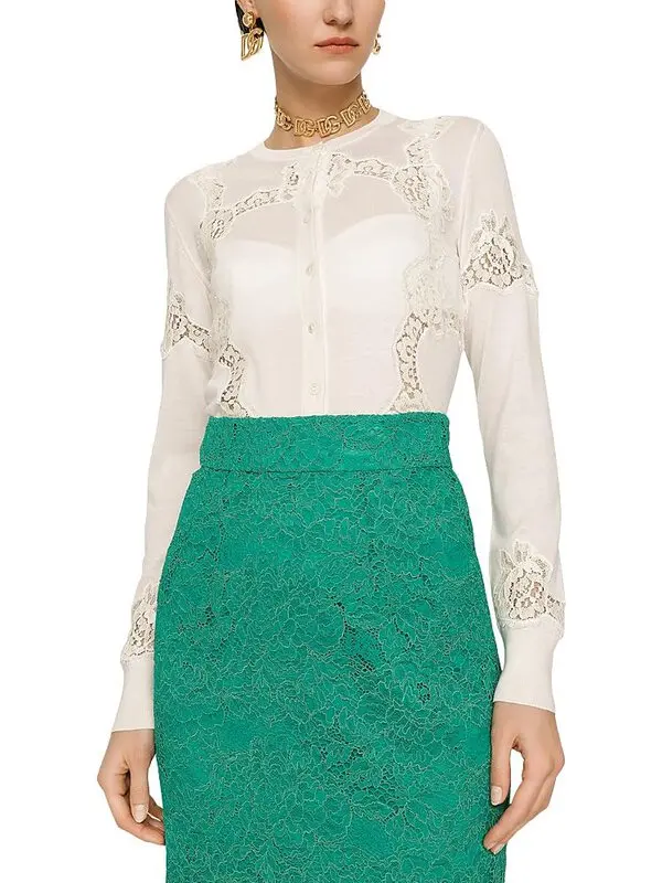 Dolce & Gabbana Lace Inlay Cardigan - W