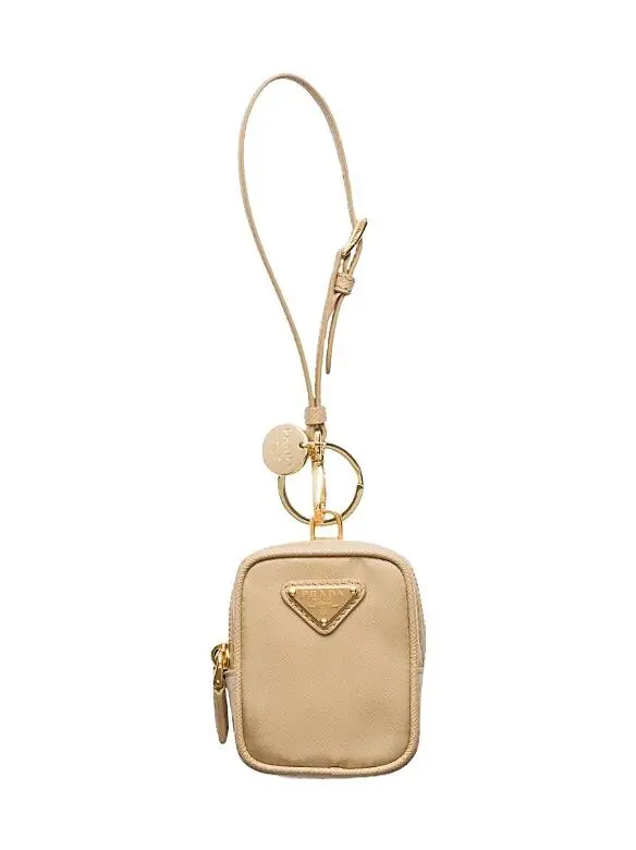 Prada Re-edition 1978 Re-nylon Mini-pouch With Keychain - Brown