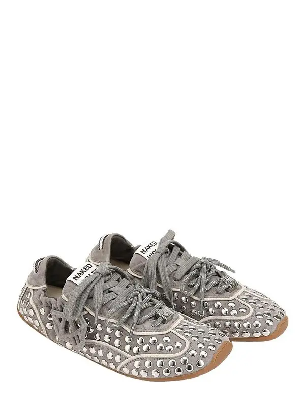 NAKED WOLFE Soul Lace-up Sneakers - Grey Stud