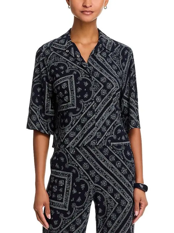 Veronica Beard Leandra Top - Navy/dove
