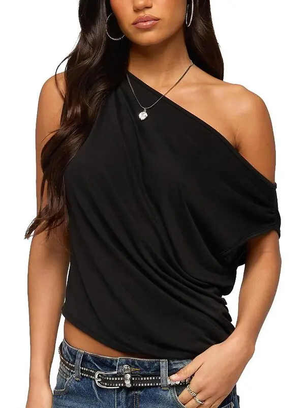 EDIKTED Ofelia Asymmetric Top - Black