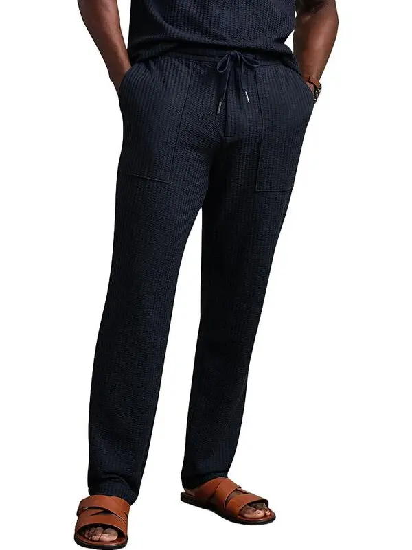 RHONE Casual Seersucker Pants - True Navy