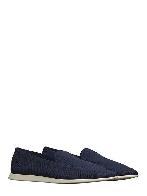 Wolf & Shepherd Coast Knit Venetian Loafers - Navy/off White