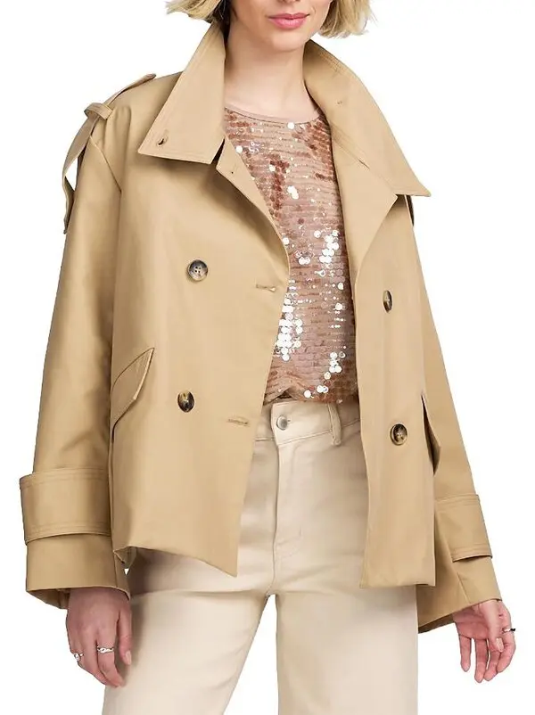 ELLE COLLECTION Cropped Trench - Light Camel