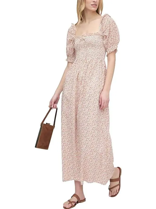 Hill House Home The Scarlett Midi Nap Dress - Ivory Geo Ditsy