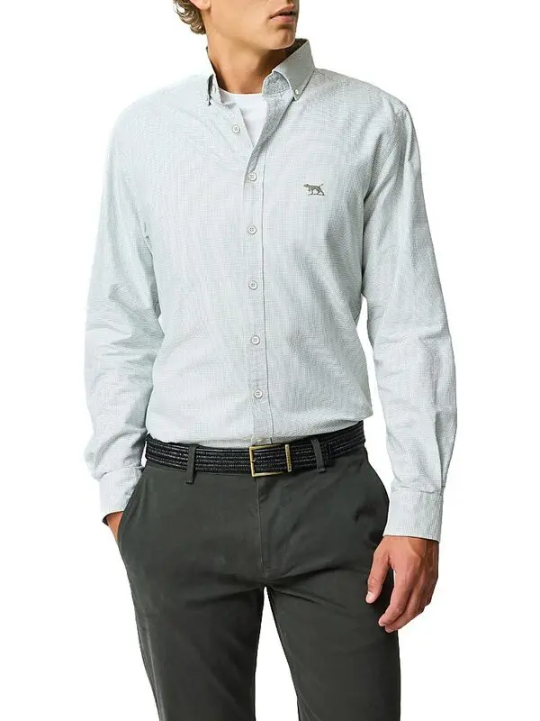 Rodd & Gunn Gunn Oxford 2 Long Sleeve Sports Fit Shirt - Fern