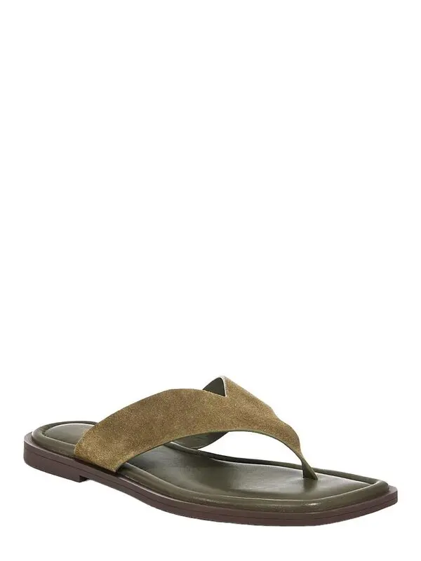 Rag & Bone Gracie Thong Sandals - Olive Suede