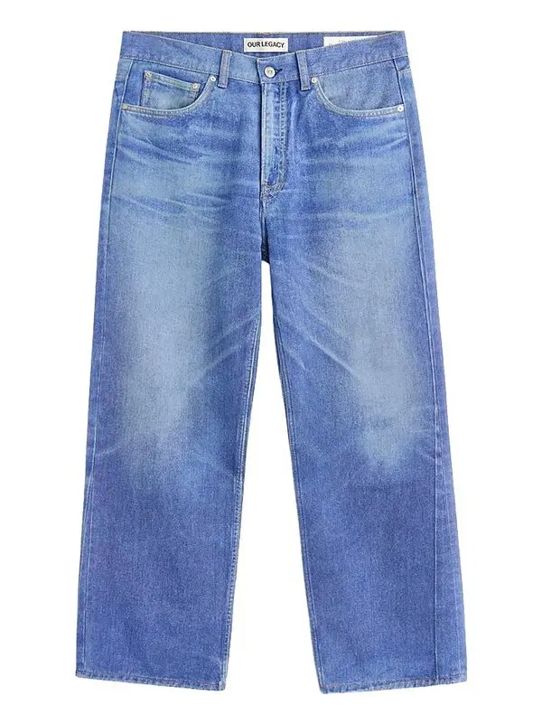 Our Legacy Third Cut Relaxed Fit Jeans - Digital Blue Aurora Print