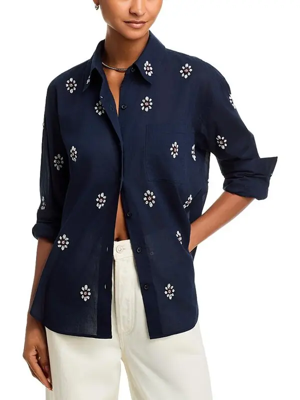 Rag & Bone Connie Embellished Shirt - Sal