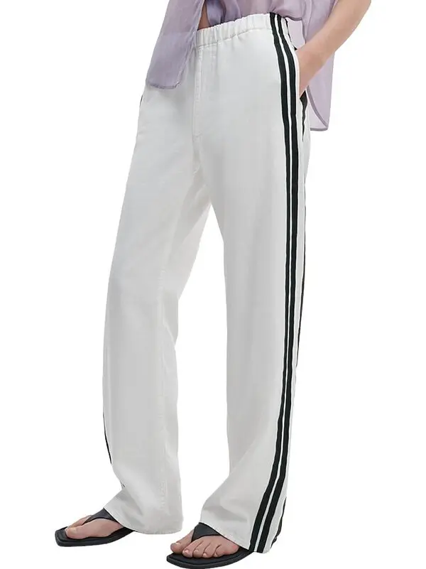 Rag & Bone Featherweight Logan High Rise Pants - White Sport