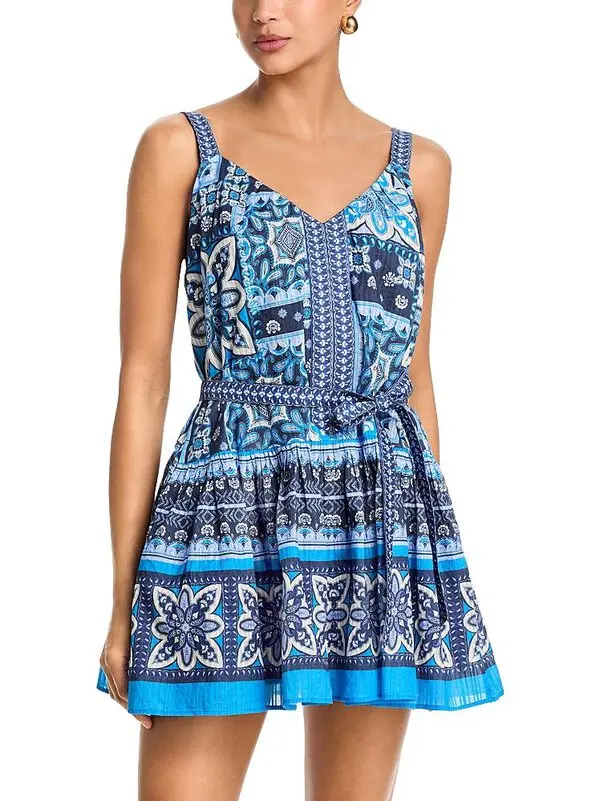 Ramy Brook Printed Mini Dress - Navy Piazza