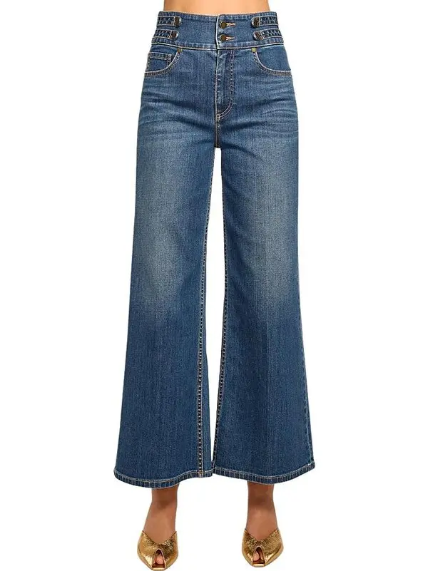 Ramy Brook Liv High-rise Wide-leg Jeans - Medium Wash