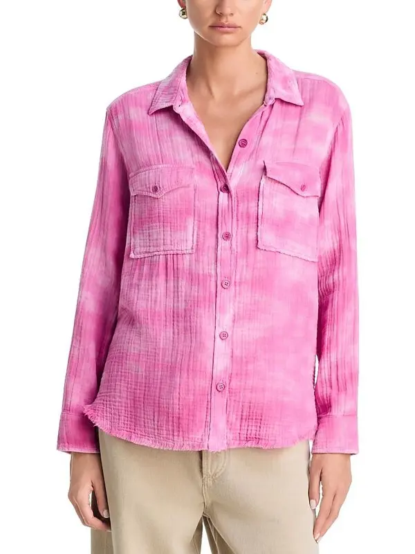 Xirena Carol Textured Shirt - Sunset Raspberry