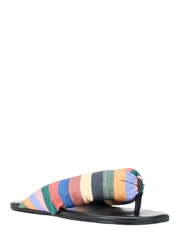 Staud Juno Thong Sandals - Artist Stripe