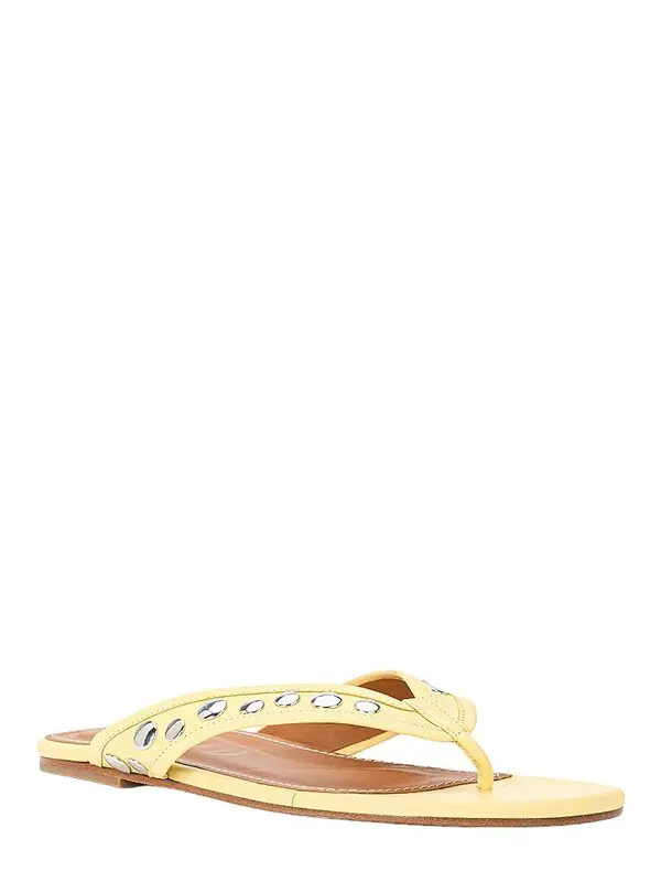 Staud Nova Thong Sandals - Butter Studs