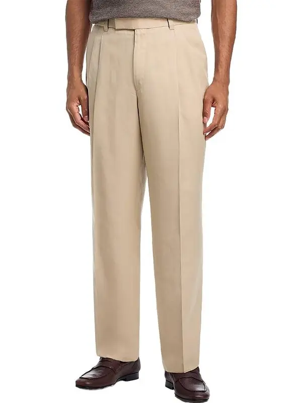 BOSS Relaxed Fit Trousers - Open Beige