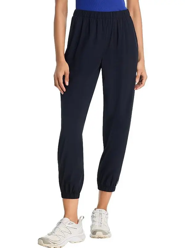 Splits59 Megan Woven Nylon Joggers - Black/creme