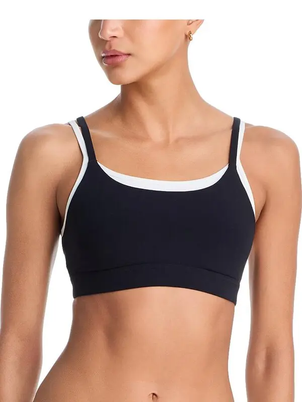 Splits59 Elliah Double Layer Sports Bra - Black/white
