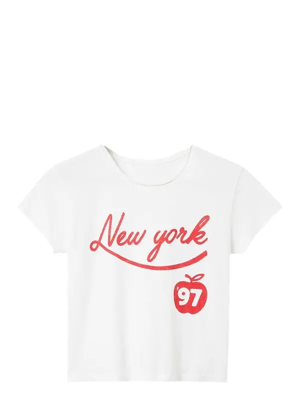 Junk Food Clothing Printed Baby Tee - Vintage White
