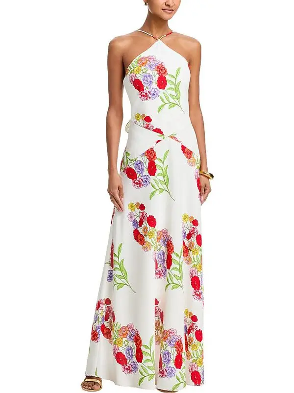MILLY Leda Maxi Dress - White Multi