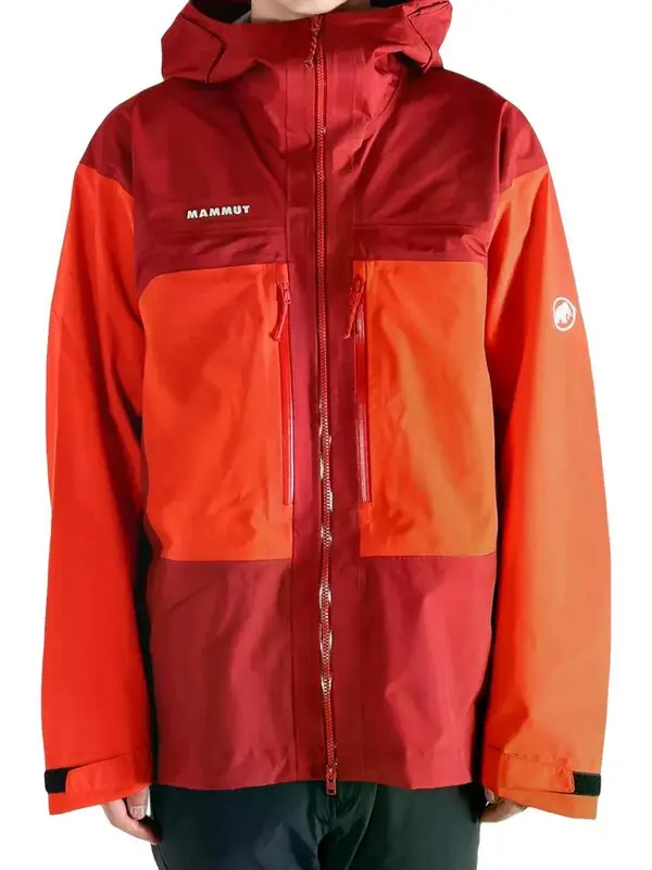 MAMMUT Colour-block Hooded Jacket - Red