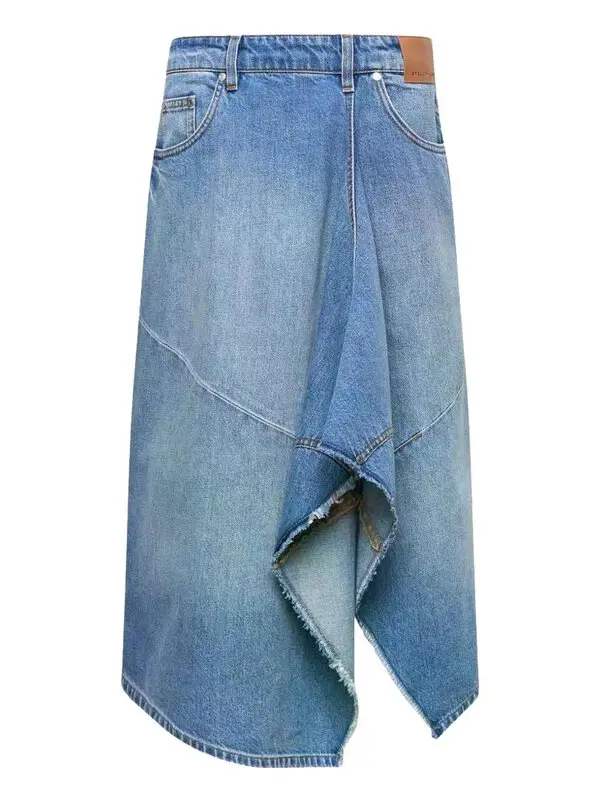 Stella McCartney Asymmetrical Denim Skirt - Blue