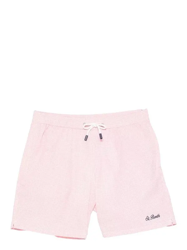 MC2 SAINT BARTH Gingham Swim Shorts - Pink