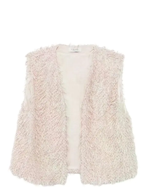 RAME Fringe-detail Sleeveless Jacket - Pink