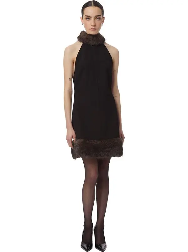 Apparis Re Matisse Mini Dress - Noir/fauve Mlti